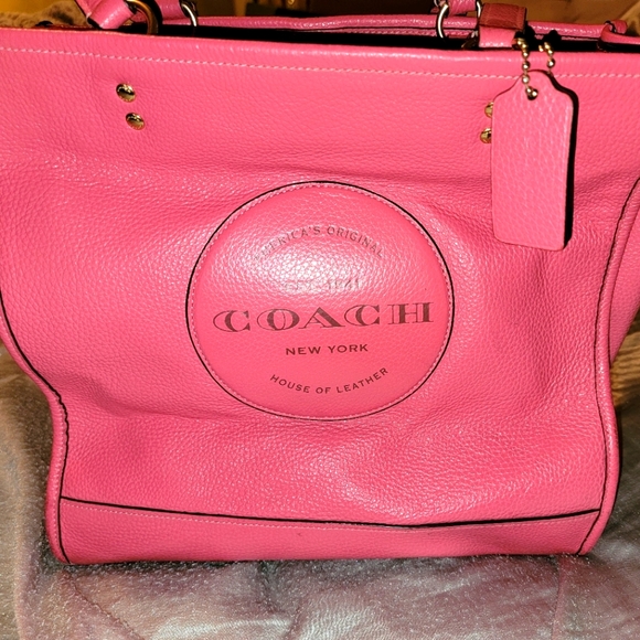 Coach | Bags | Coach Bags Coach Dempsey Tote Pink Leather Purse | Poshmark